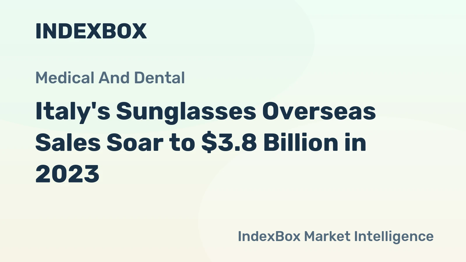 Italy's Sunglasses Overseas Sales Soar to $3.8 Billion in 2023