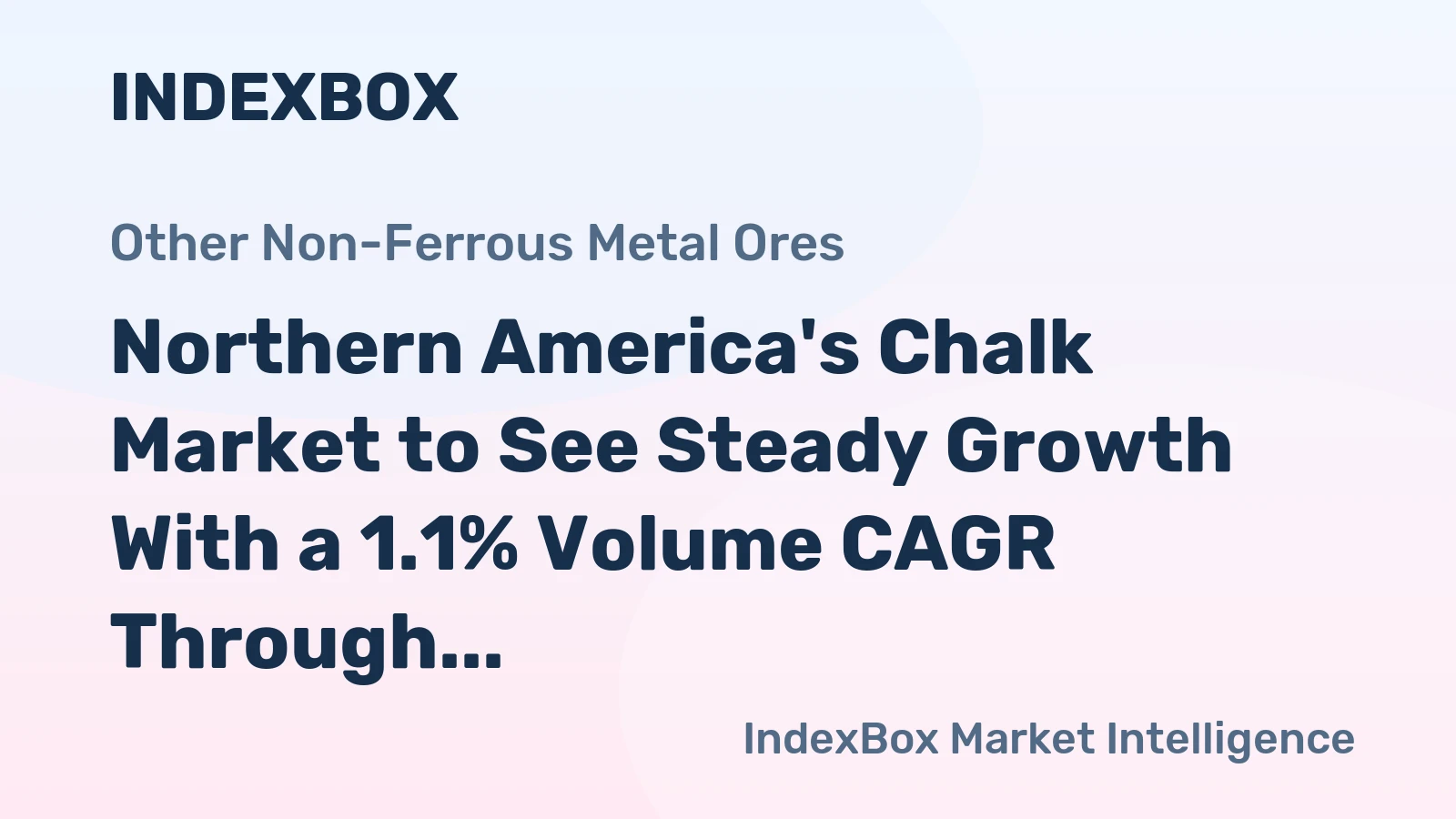 Northern America's Chalk Market to See Steady Growth With a 1.1% Volume CAGR Through 2035