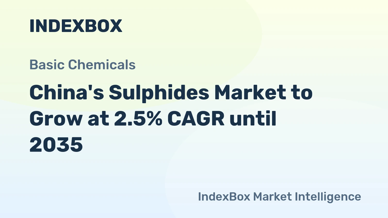 China's Sulphides Market to Grow at 2.5% CAGR until 2035