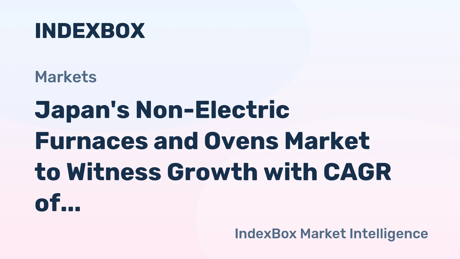 Japan's Non-Electric Furnaces and Ovens Market to Witness Growth with CAGR of +2.7% from 2024 to 2035