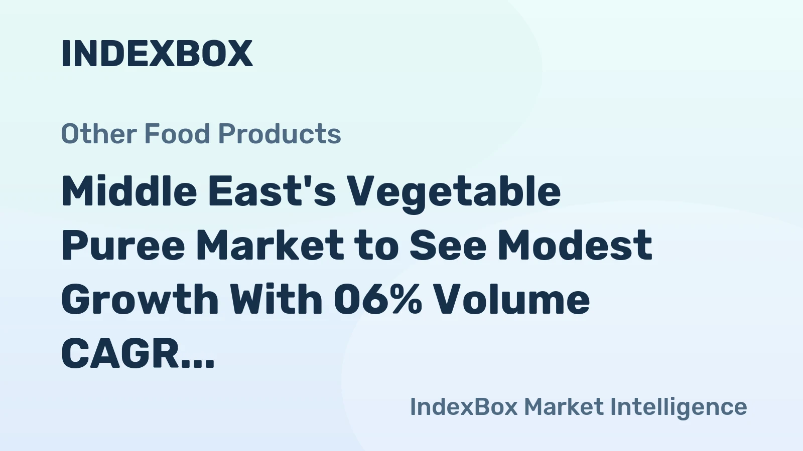 Middle East's Vegetable Puree Market to See Modest Growth With 06% Volume CAGR Through 2035