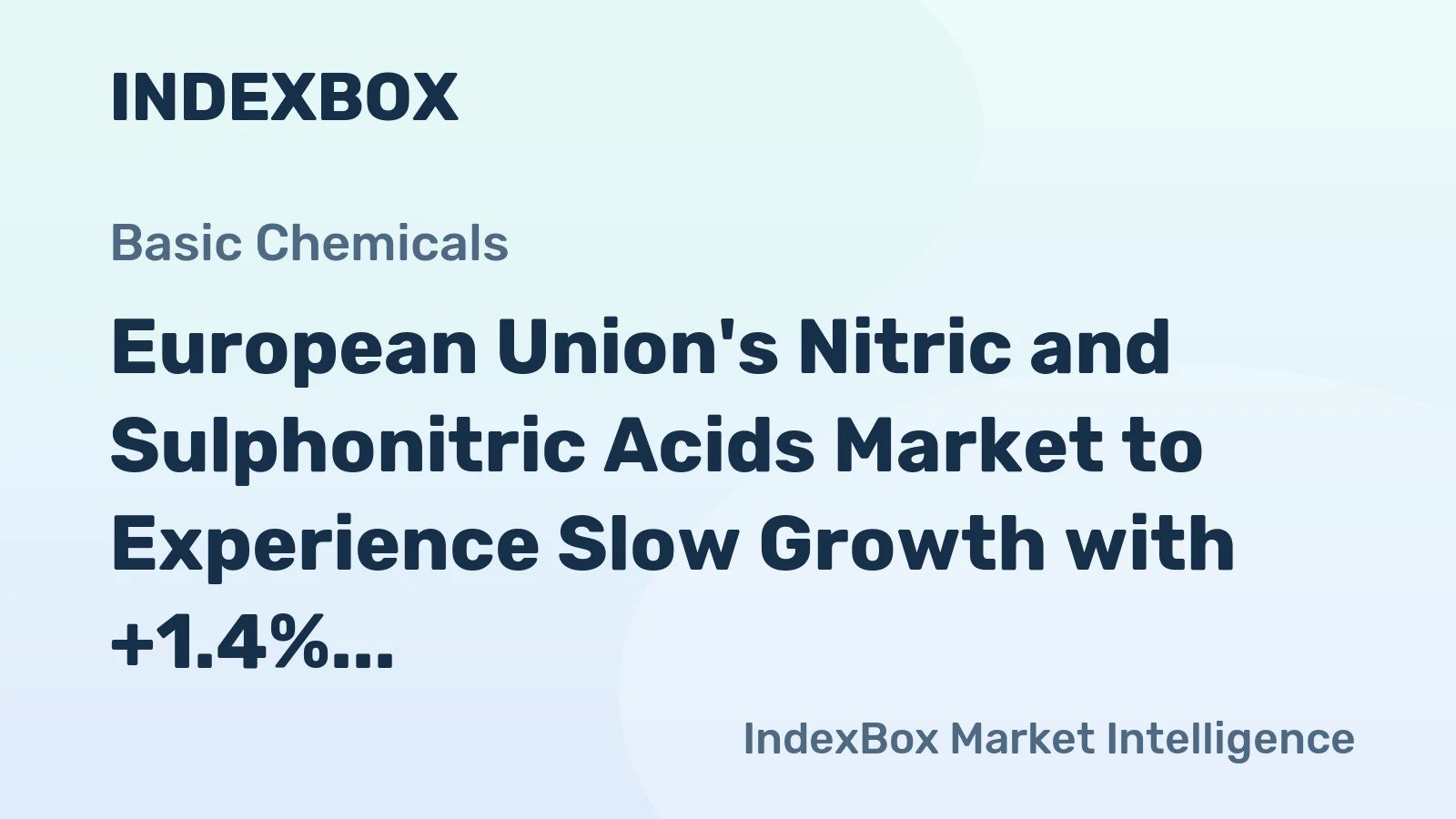 European Union's Nitric and Sulphonitric Acids Market to Experience Slow Growth with +1.4% CAGR Over the Next Decade