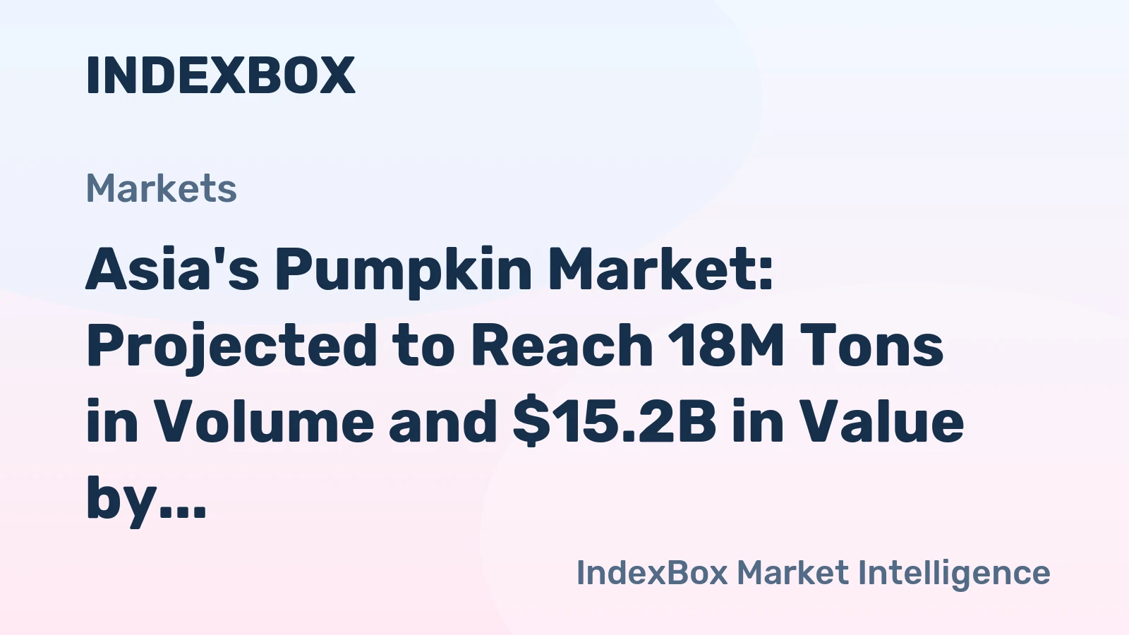 Asia's Pumpkin Market: Projected to Reach 18M Tons in Volume and $15.2B in Value by 2035