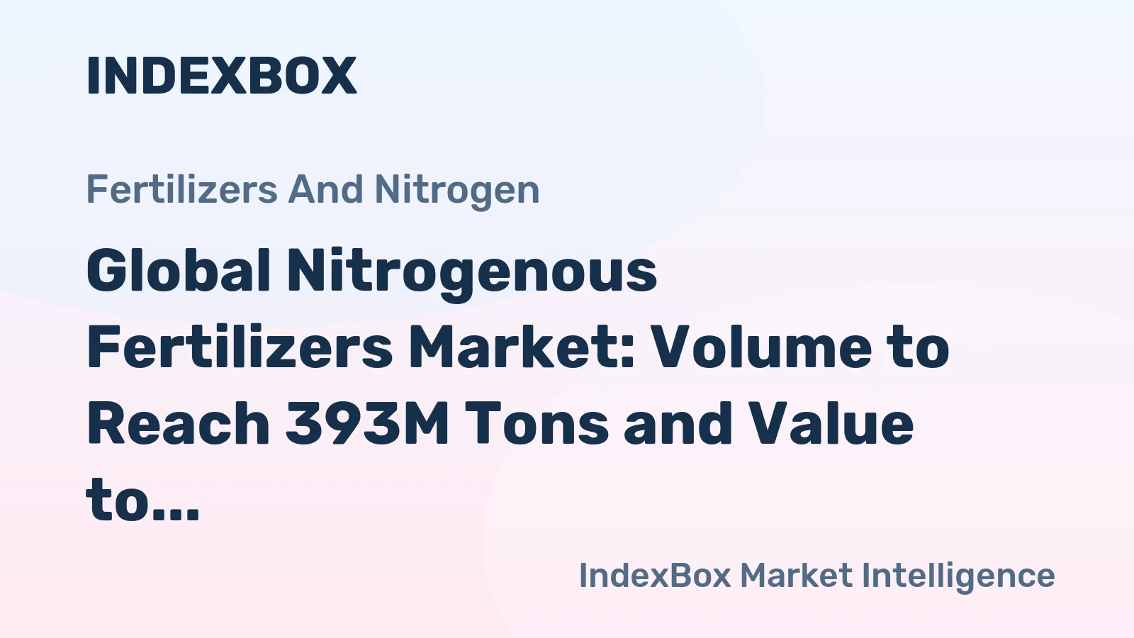 Global Nitrogenous Fertilizers Market: Volume to Reach 393M Tons and Value to Hit $194.2B by 2035