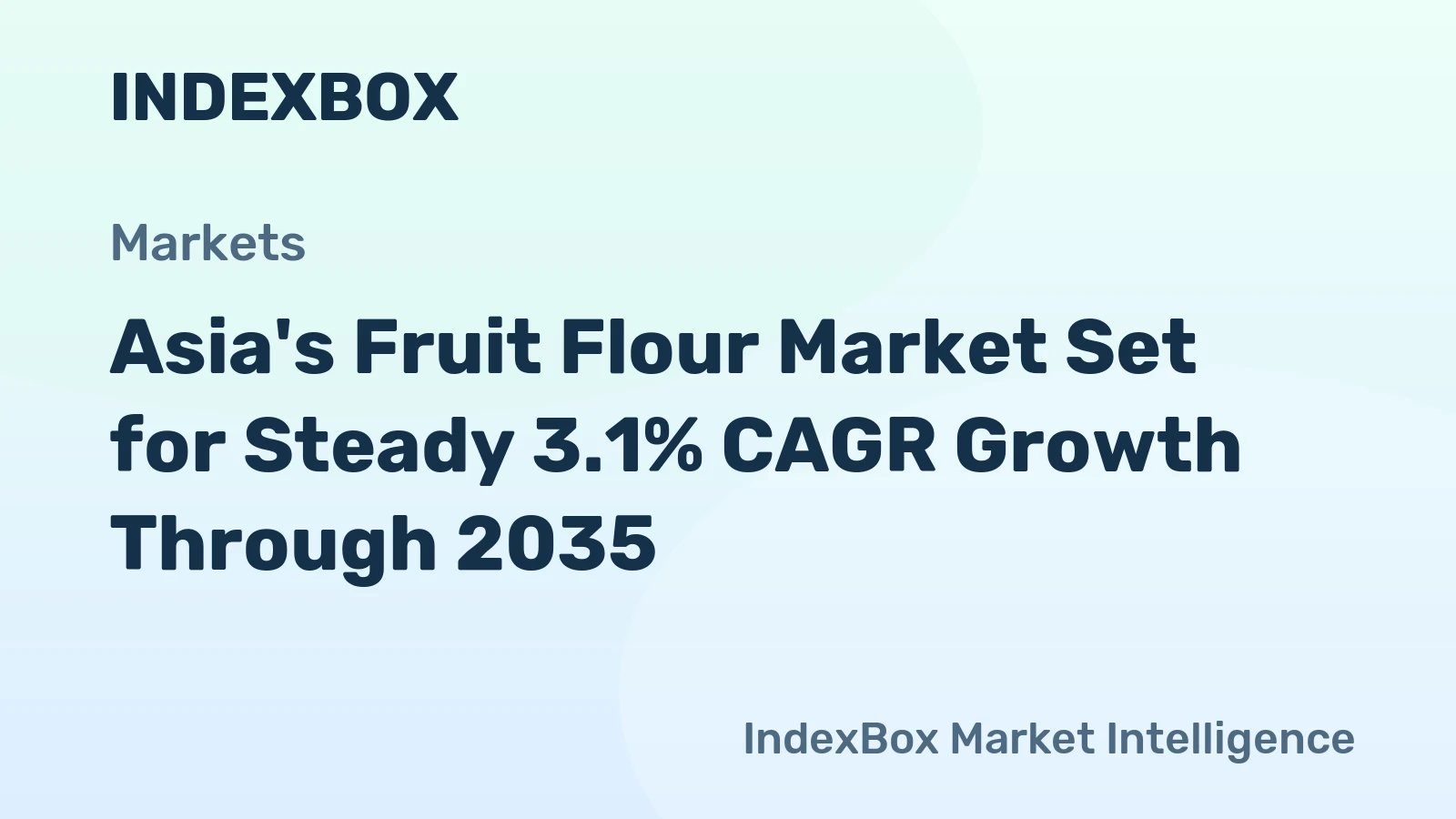 Asia's Fruit Flour Market Set for Steady 3.1% CAGR Growth Through 2035