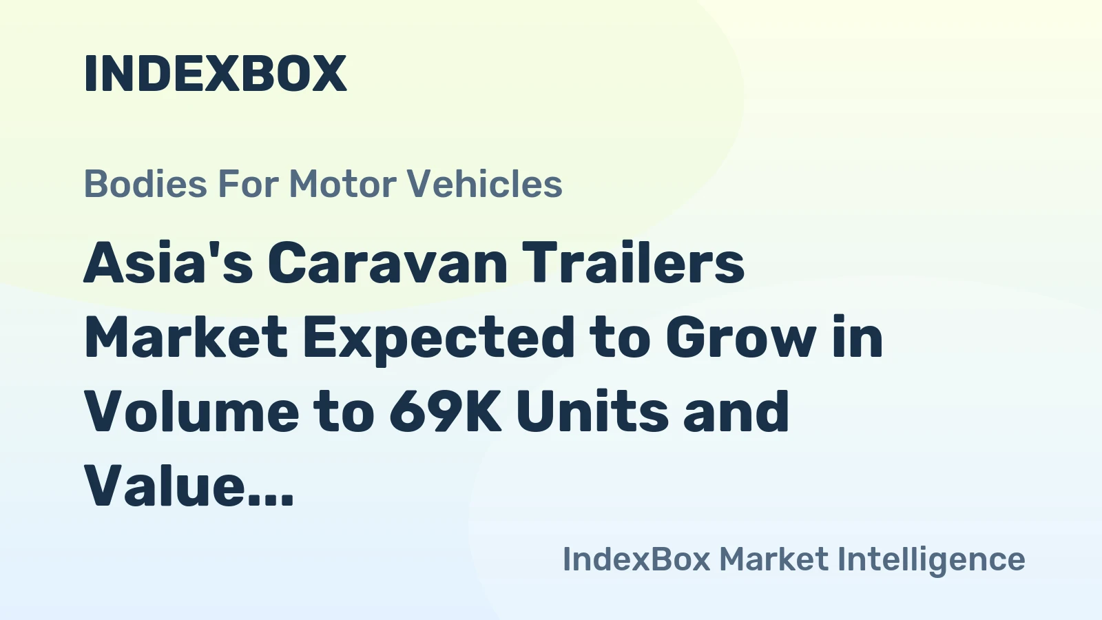 Asia's Caravan Trailers Market Expected to Grow in Volume to 69K Units and Value to $688M by 2035