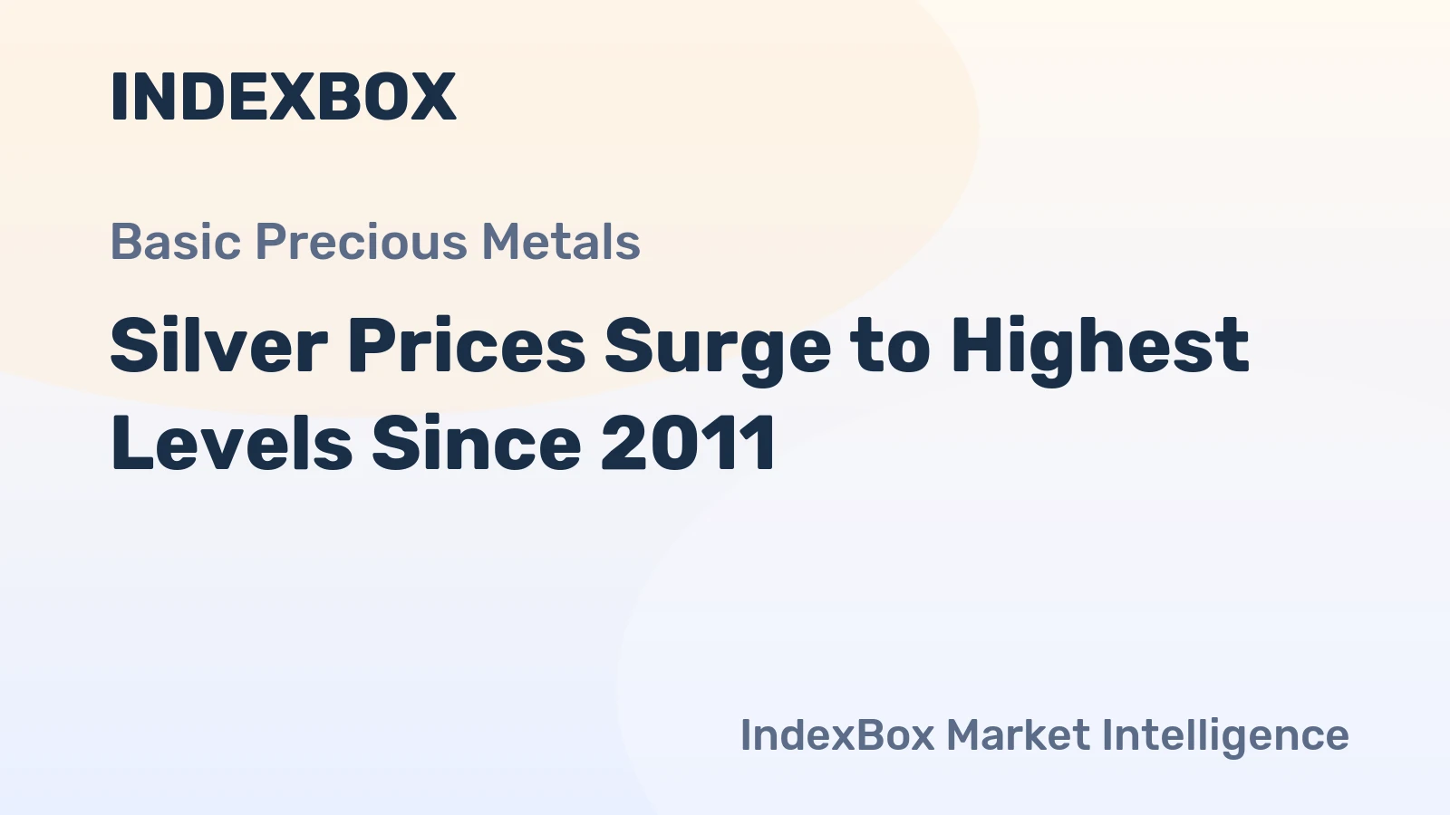 Silver Prices Surge to Highest Levels Since 2011