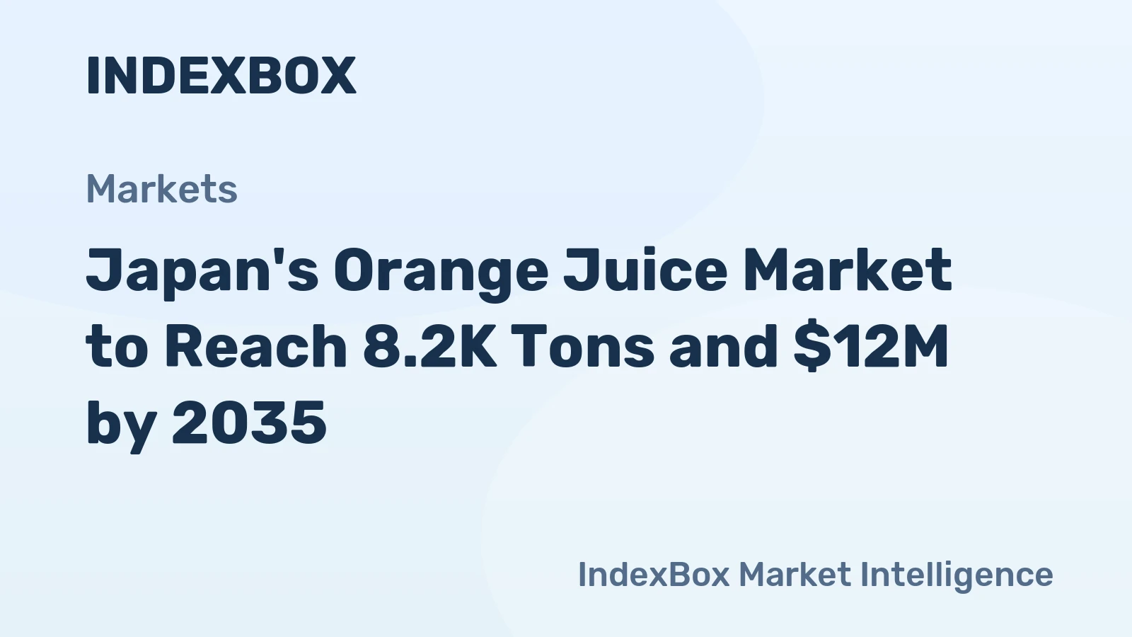 Japan's Orange Juice Market to Reach 8.2K Tons and $12M by 2035