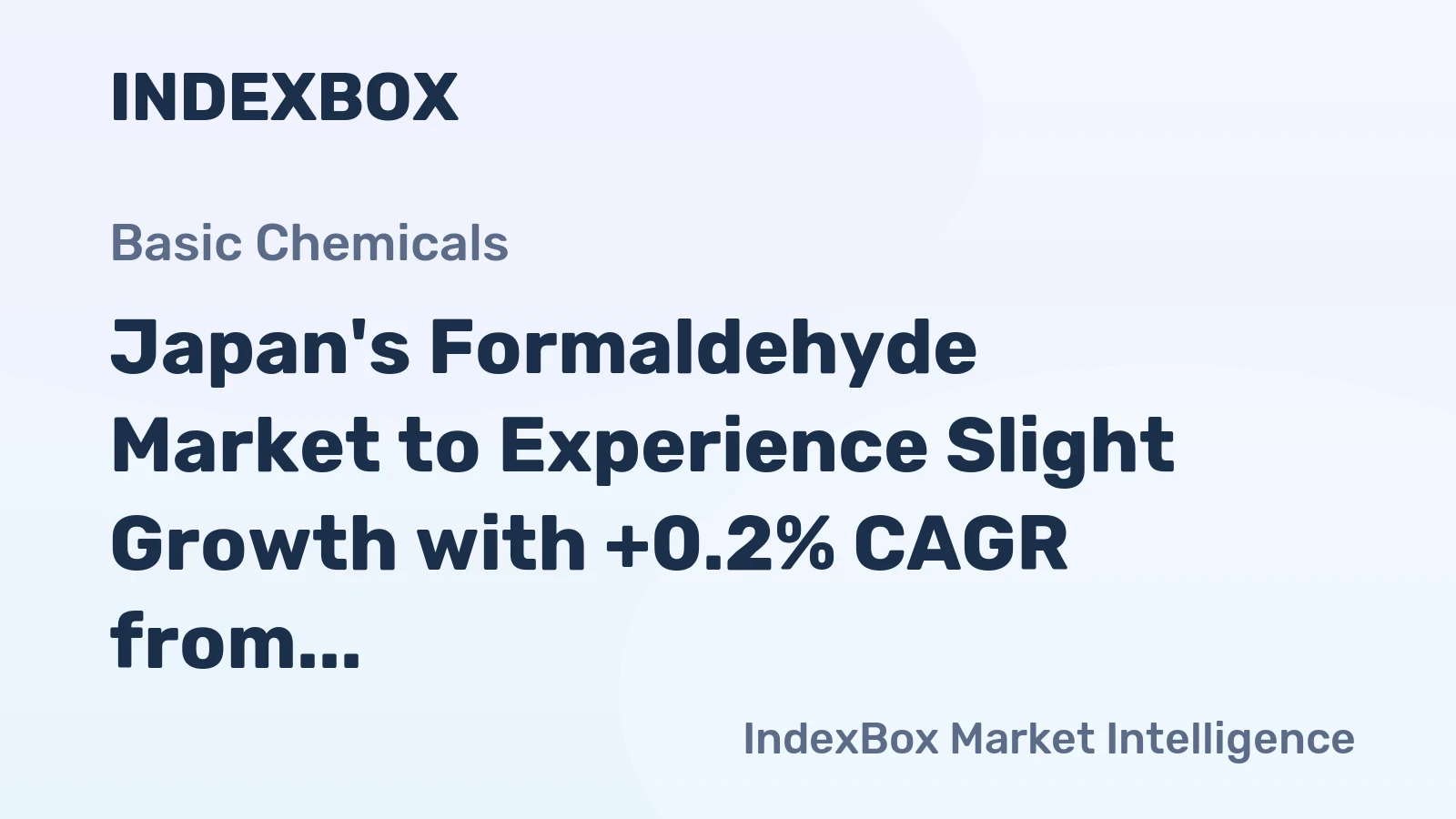 Japan's Formaldehyde Market to Experience Slight Growth with +0.2% CAGR from 2024-2035