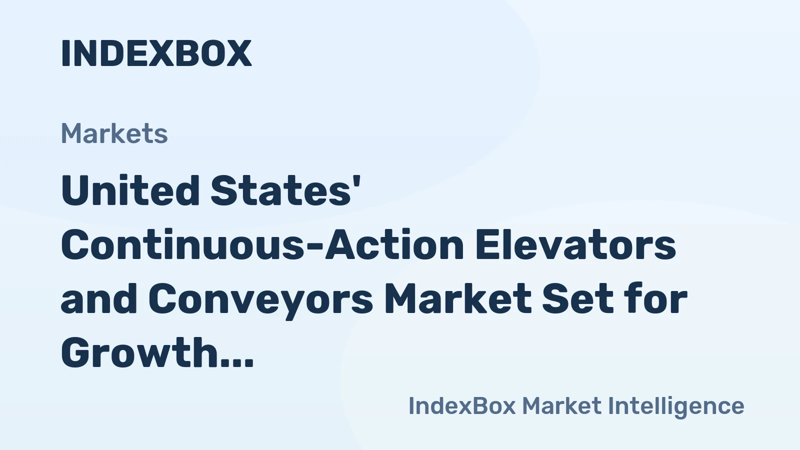 United States' Continuous-Action Elevators and Conveyors Market Set for Growth to 8.9M Units and $48.1B by 2035