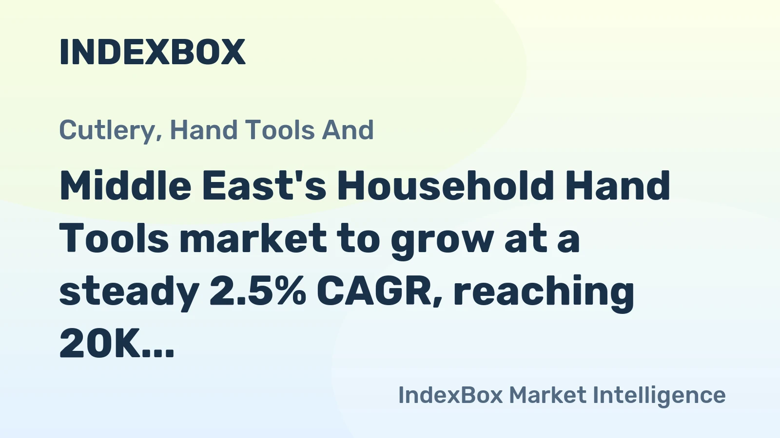 Middle East's Household Hand Tools market to grow at a steady 2.5% CAGR, reaching 20K tons by 2035.