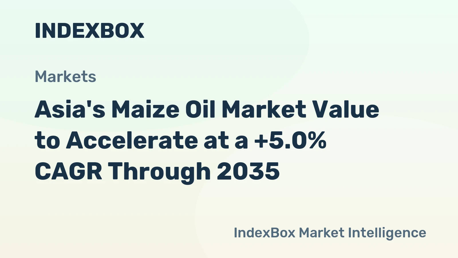 Asia's Maize Oil Market Value to Accelerate at a +5.0% CAGR Through 2035