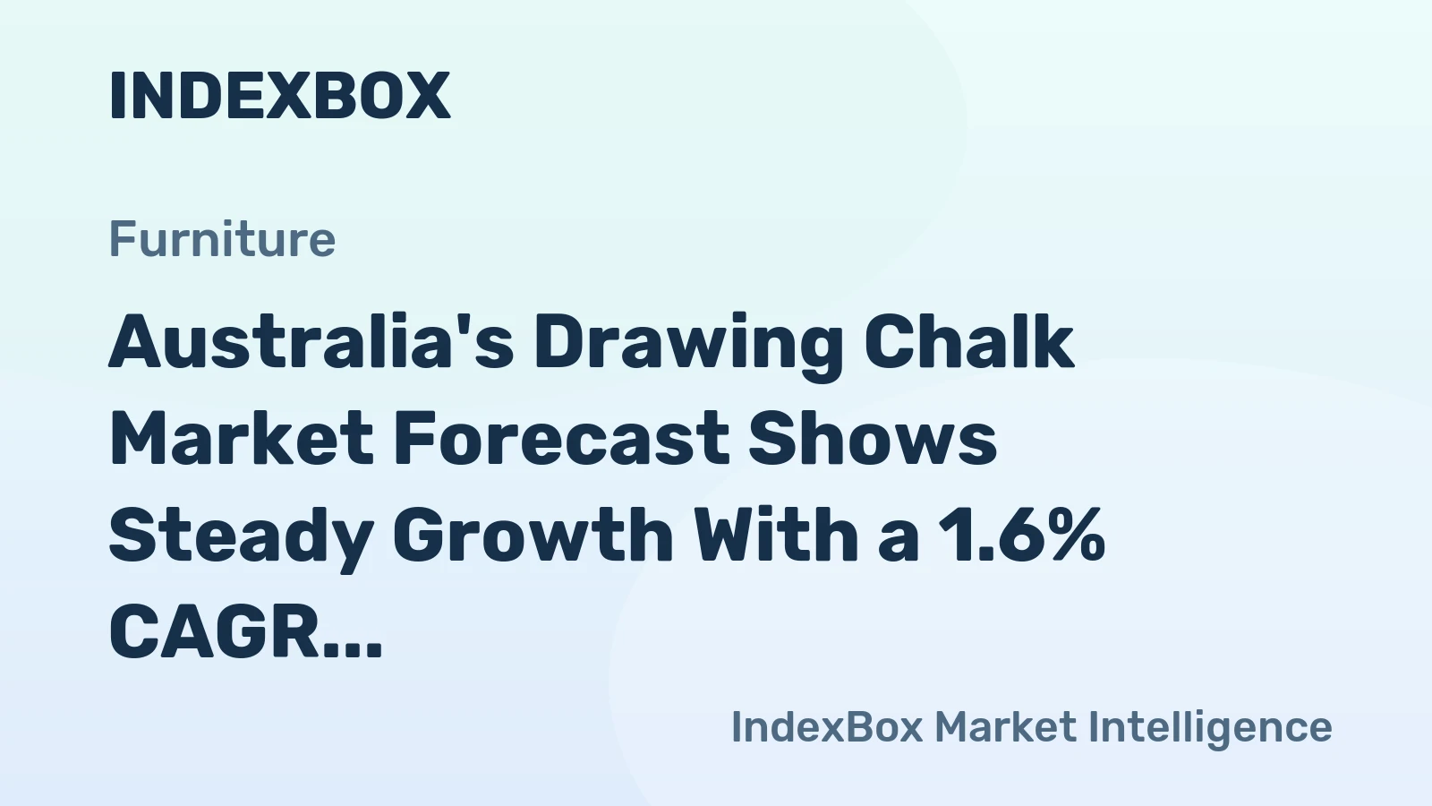 Australia's Drawing Chalk Market Forecast Shows Steady Growth With a 1.6% CAGR in Value