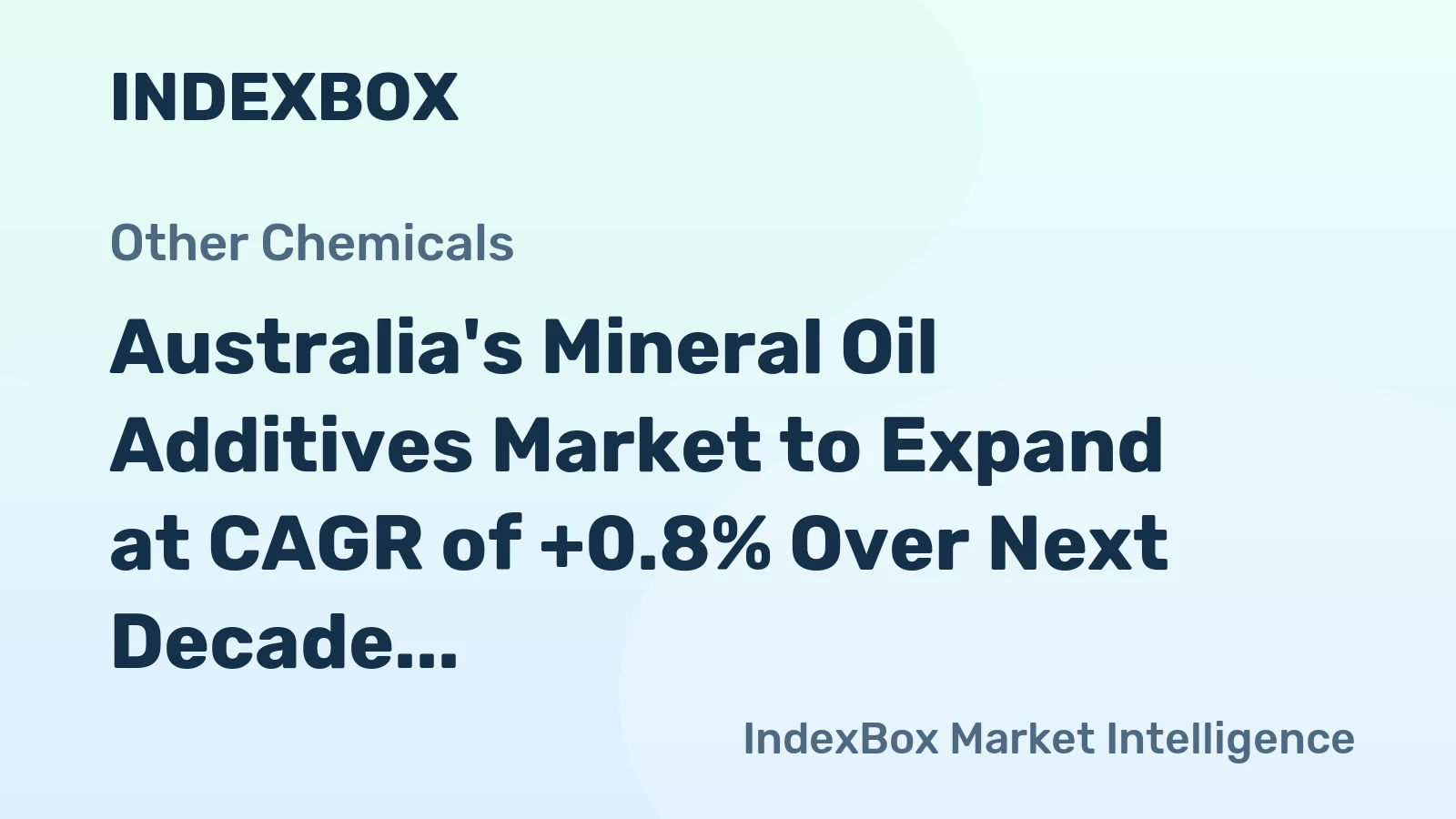Australia's Mineral Oil Additives Market to Expand at CAGR of +0.8% Over Next Decade