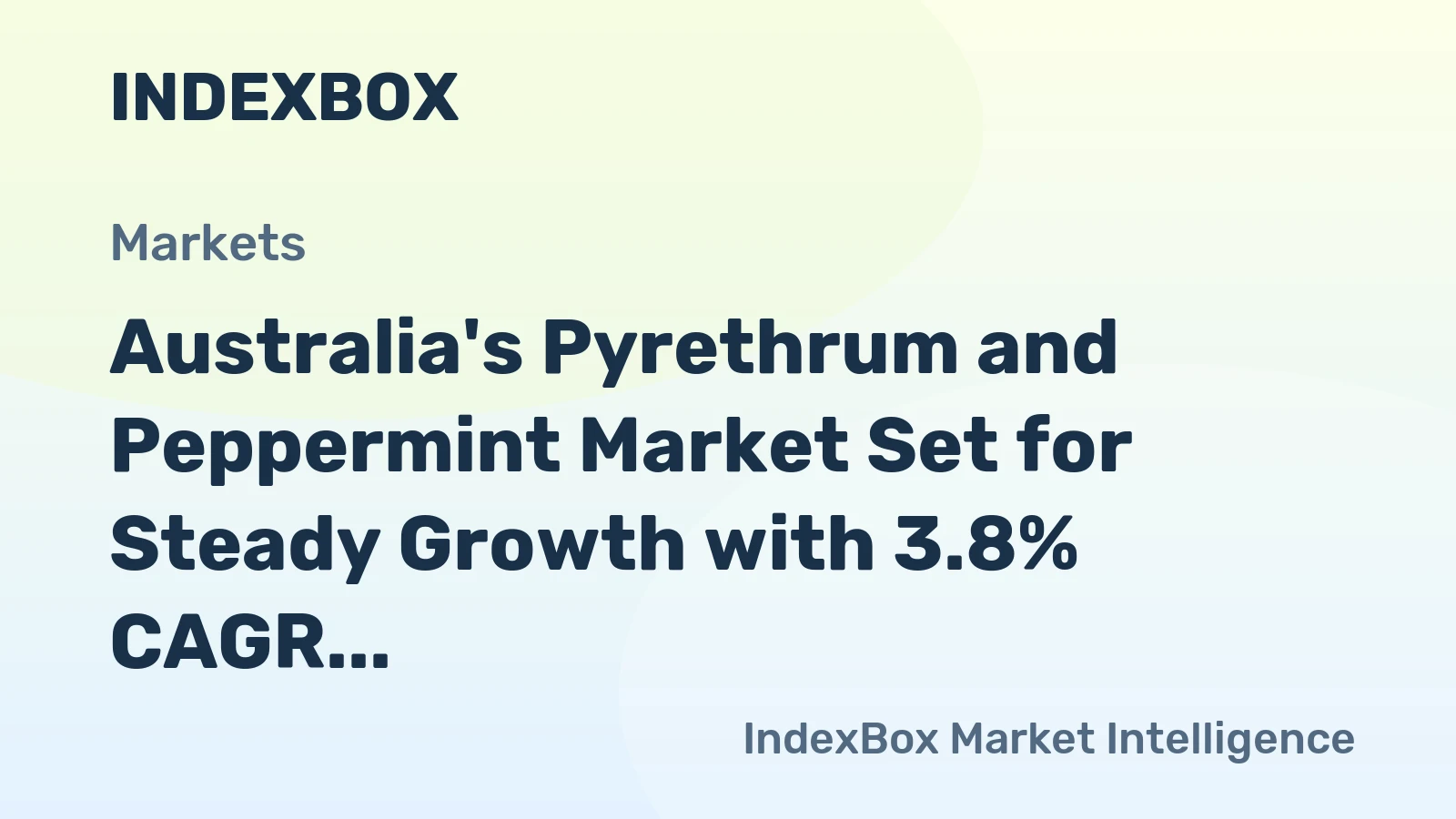 Australia's Pyrethrum and Peppermint Market Set for Steady Growth with 3.8% CAGR in Value Through 2035