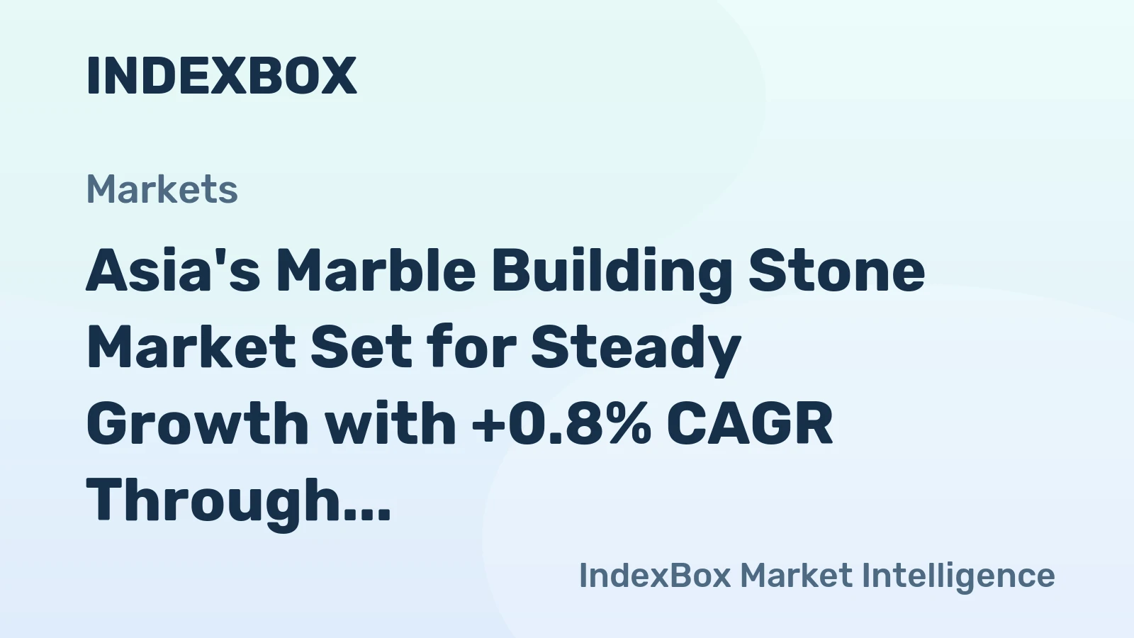 Asia's Marble Building Stone Market Set for Steady Growth with +0.8% CAGR Through 2035