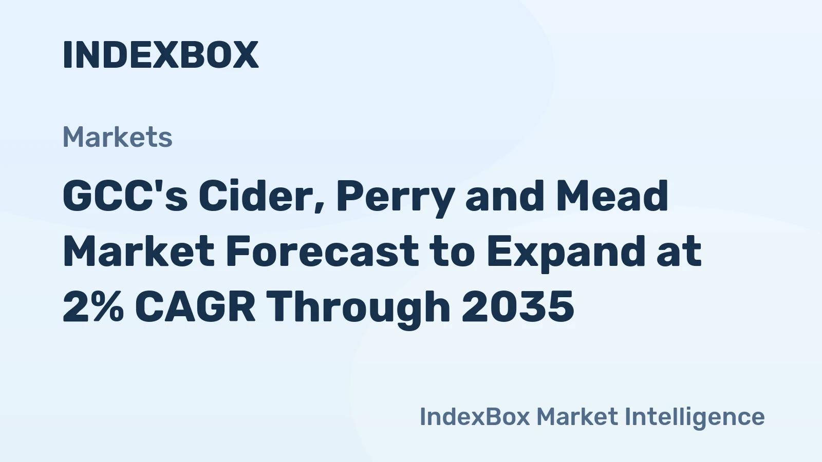 GCC's Cider, Perry and Mead Market Forecast to Expand at 2% CAGR Through 2035