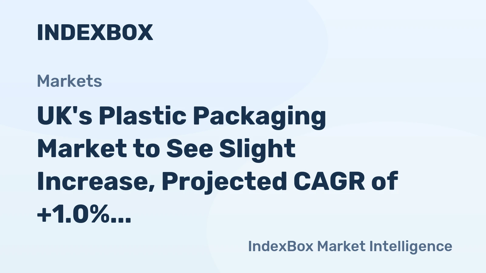 UK's Plastic Packaging Market to See Slight Increase, Projected CAGR of +1.0% from 2024 to 2035