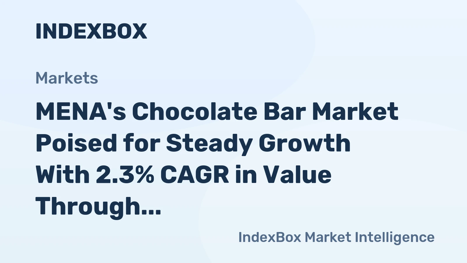 MENA's Chocolate Bar Market Poised for Steady Growth With 2.3% CAGR in Value Through 2035