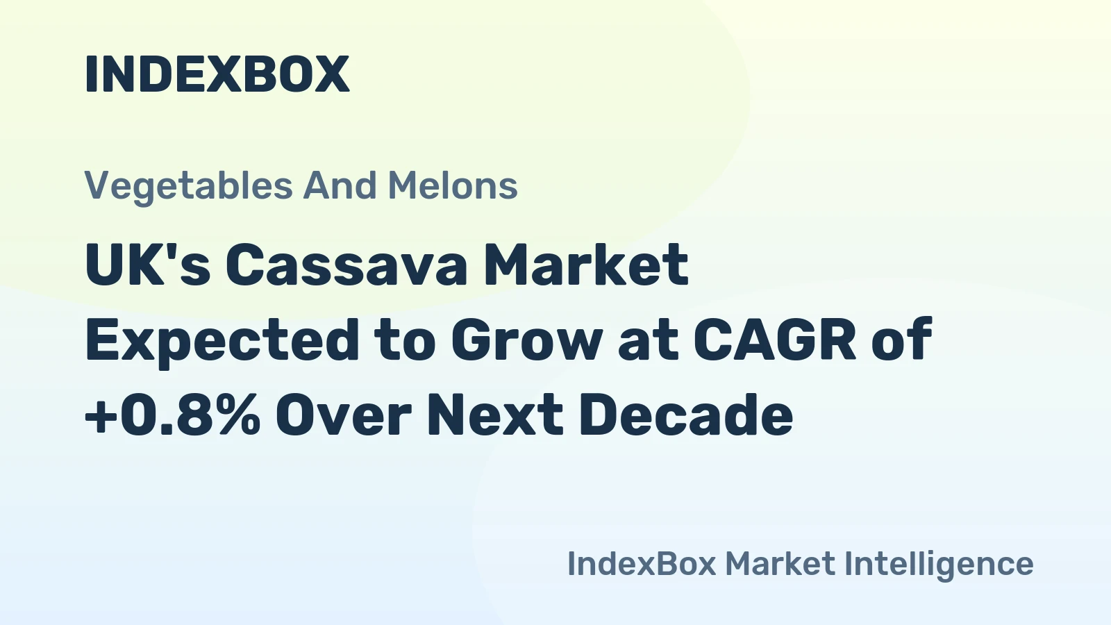 UK's Cassava Market Expected to Grow at CAGR of +0.8% Over Next Decade