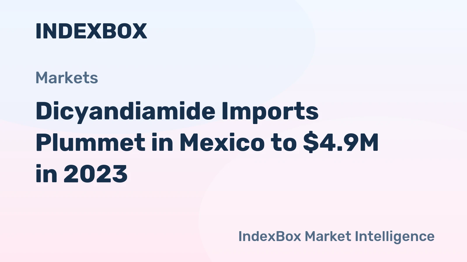Dicyandiamide Imports Plummet in Mexico to $4.9M in 2023