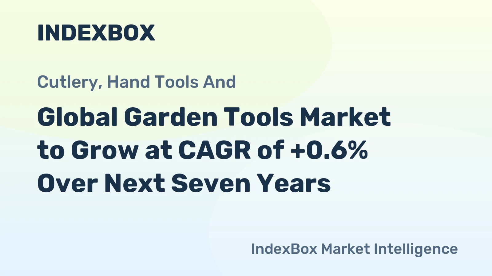Global Garden Tools Market to Grow at CAGR of +0.6% Over Next Seven Years