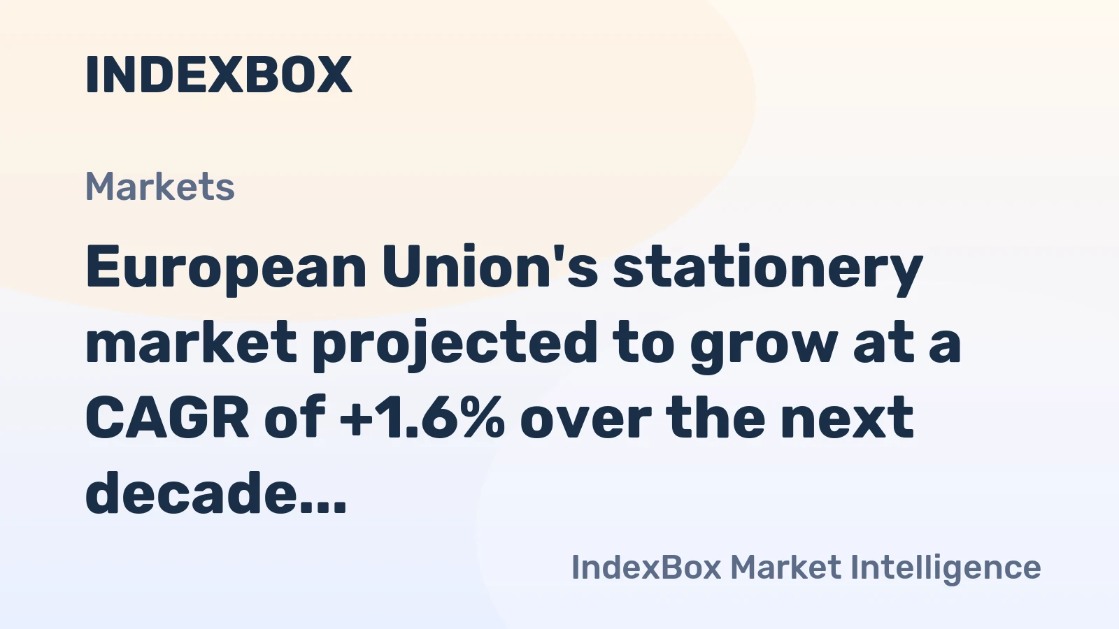 European Union's stationery market projected to grow at a CAGR of +1.6% over the next decade, reaching 626K tons by 2035.