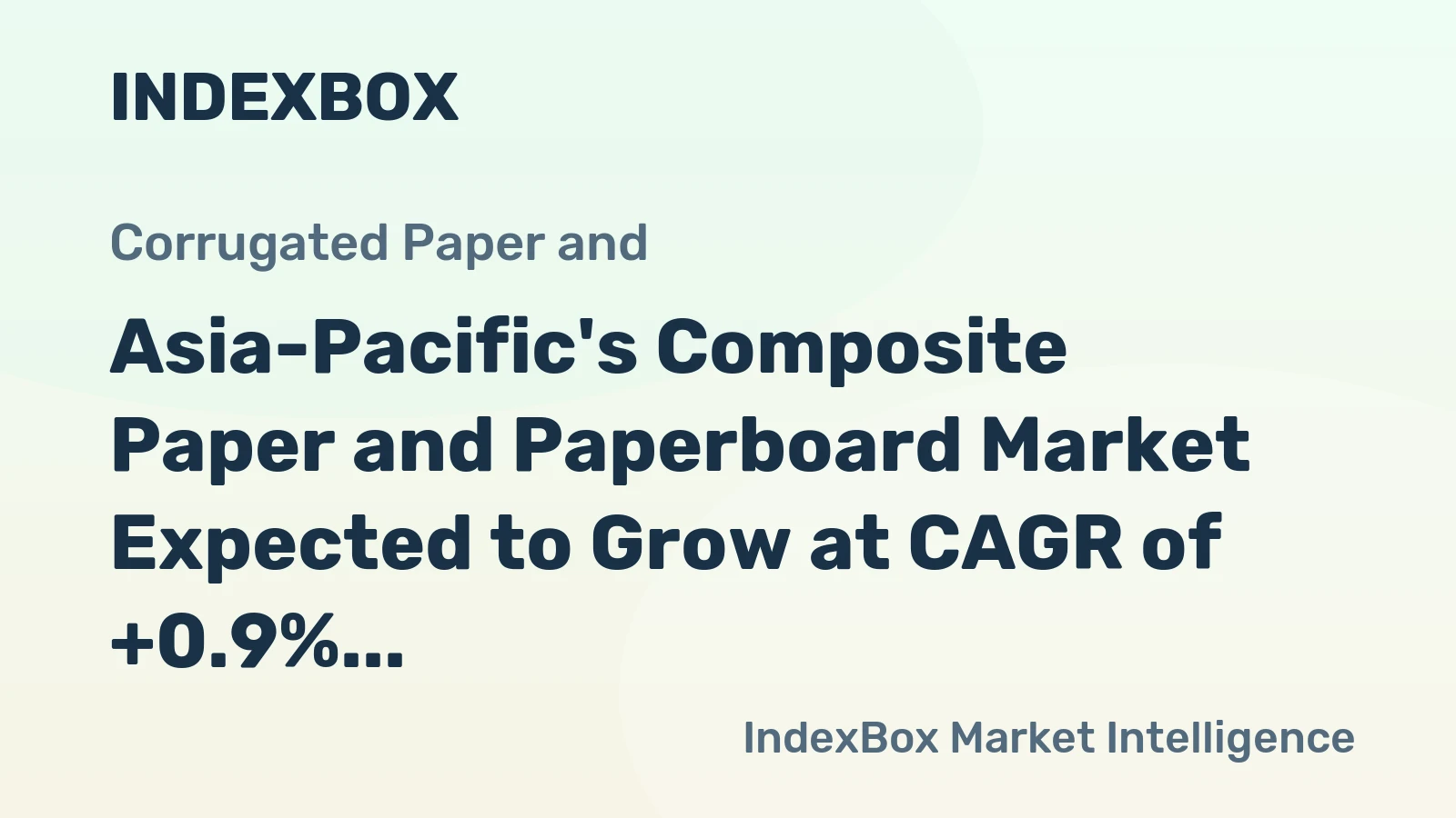Asia-Pacific's Composite Paper and Paperboard Market Expected to Grow at CAGR of +0.9% for 2024-2035