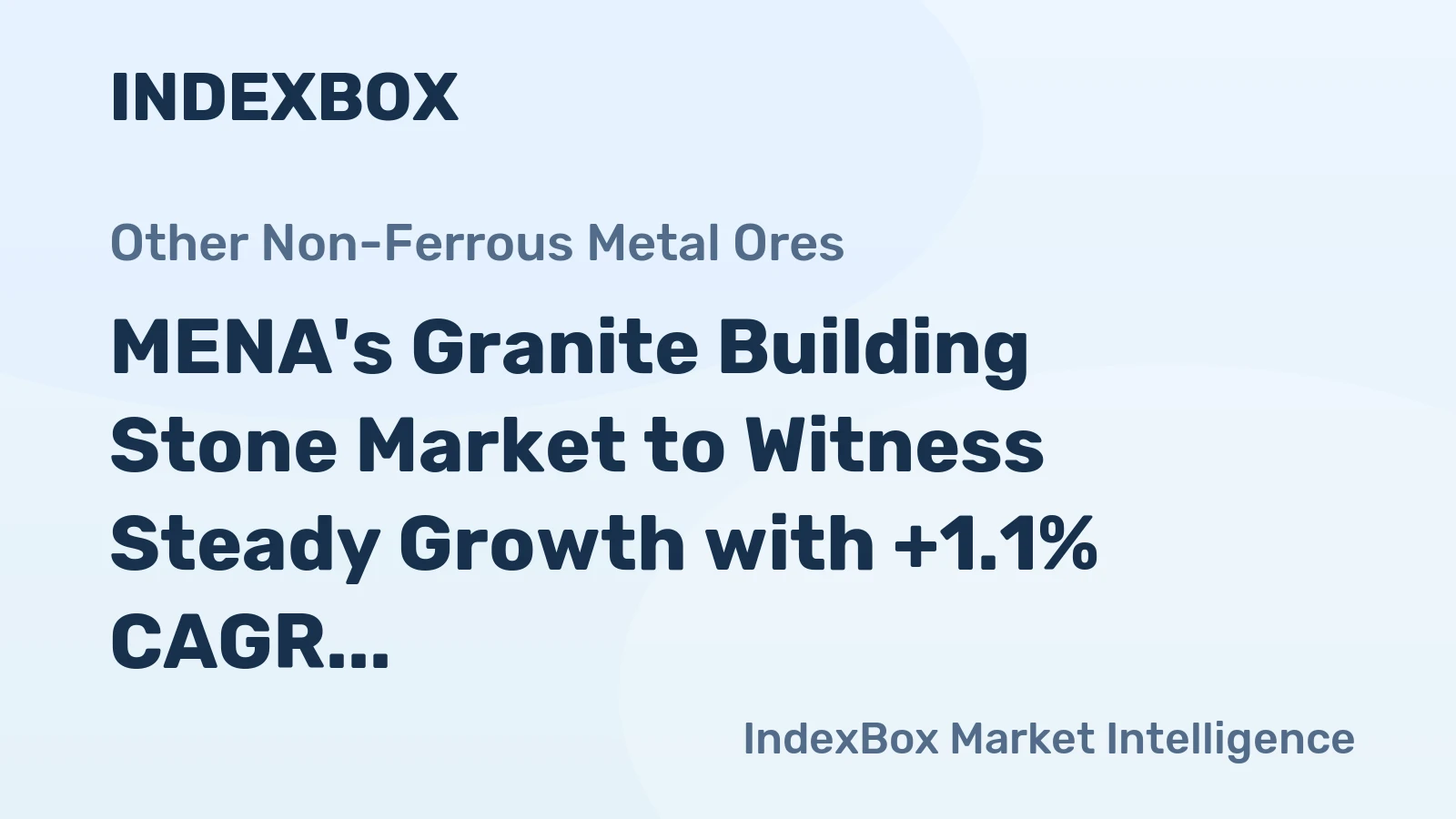 MENA's Granite Building Stone Market to Witness Steady Growth with +1.1% CAGR from 2024 to 2035, Reaching $1.6B in Value