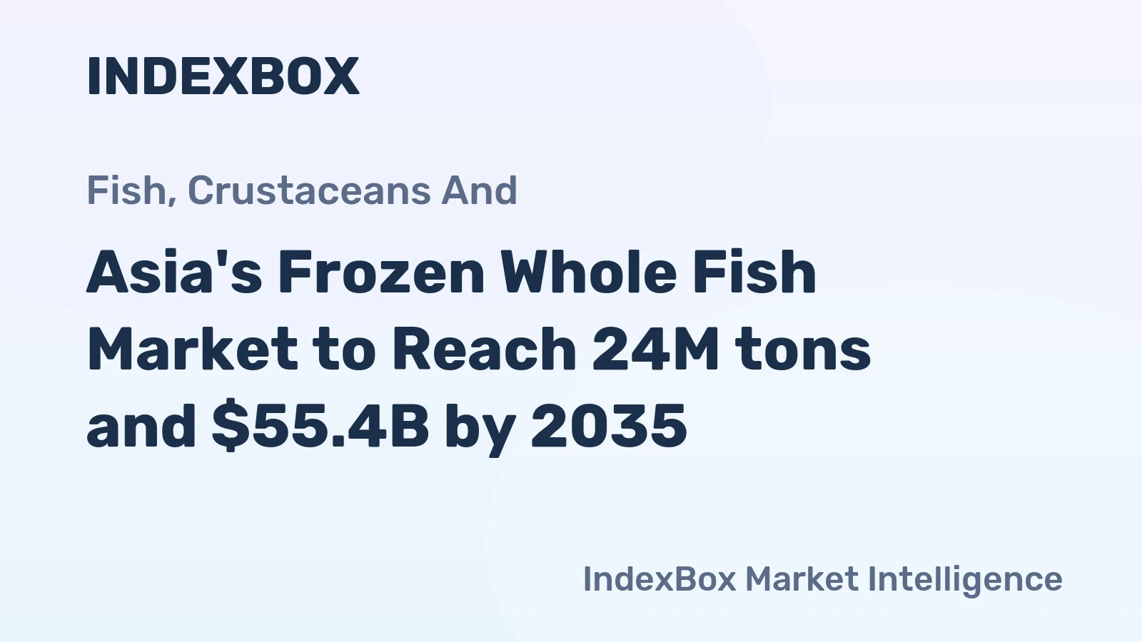 Asia's Frozen Whole Fish Market to Reach 24M tons and $55.4B by 2035