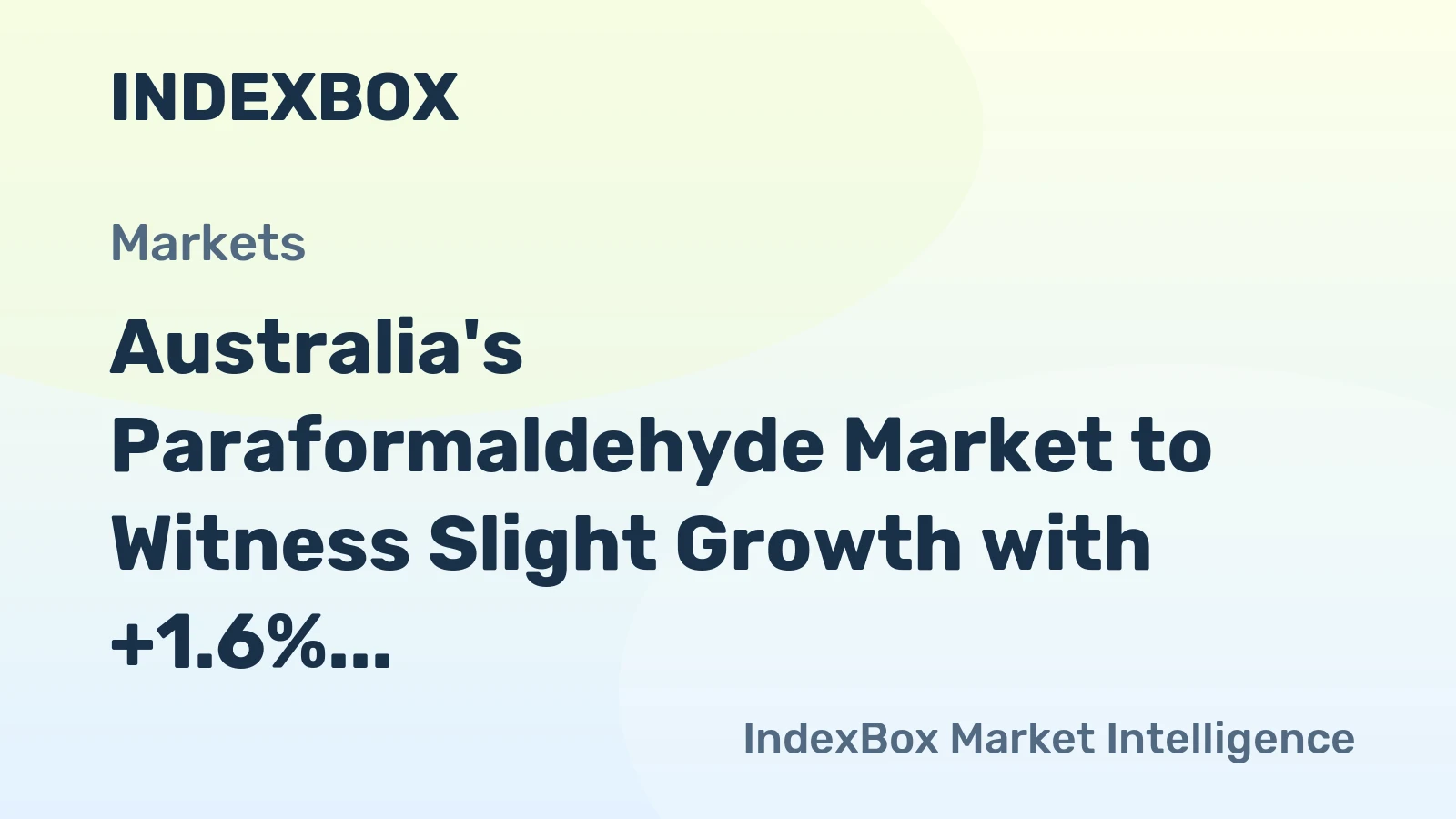 Australia's Paraformaldehyde Market to Witness Slight Growth with +1.6% CAGR from 2024 to 2035
