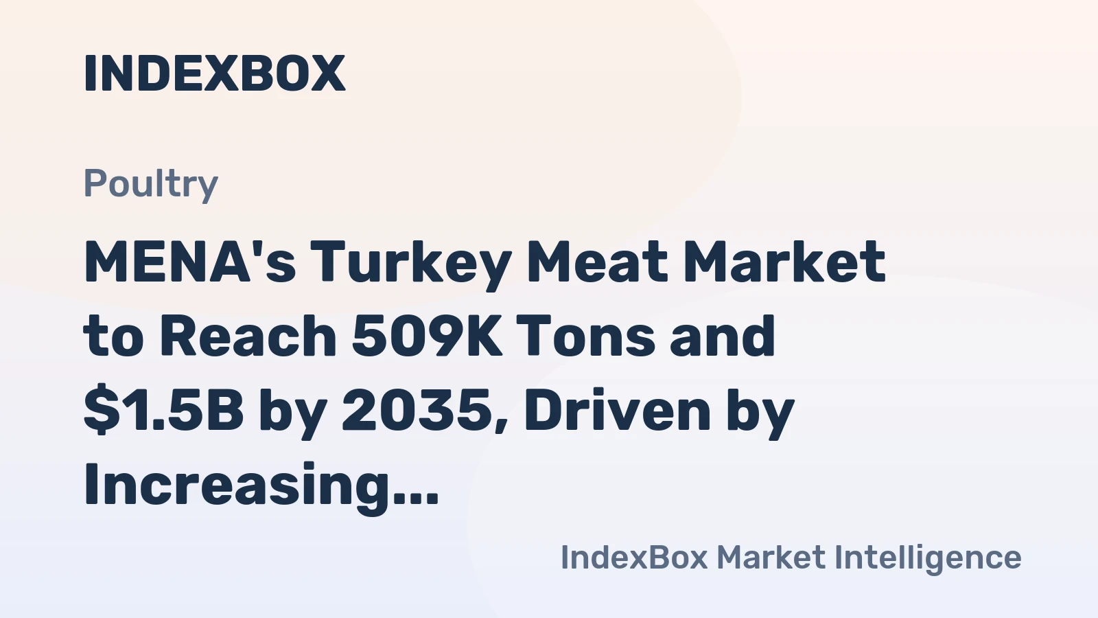 MENA's Turkey Meat Market to Reach 509K Tons and $1.5B by 2035, Driven by Increasing Demand