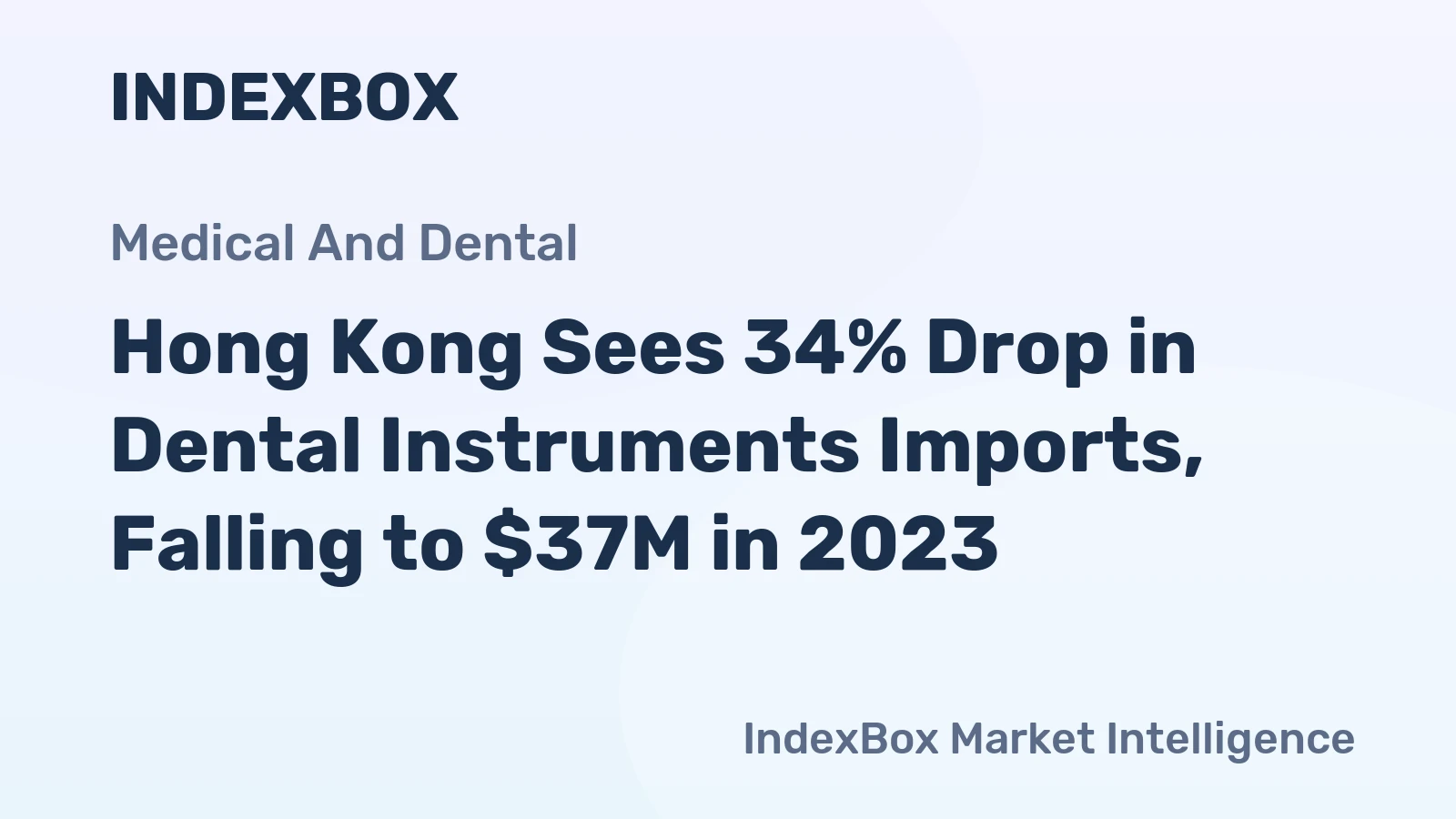 Hong Kong Sees 34% Drop in Dental Instruments Imports, Falling to $37M in 2023