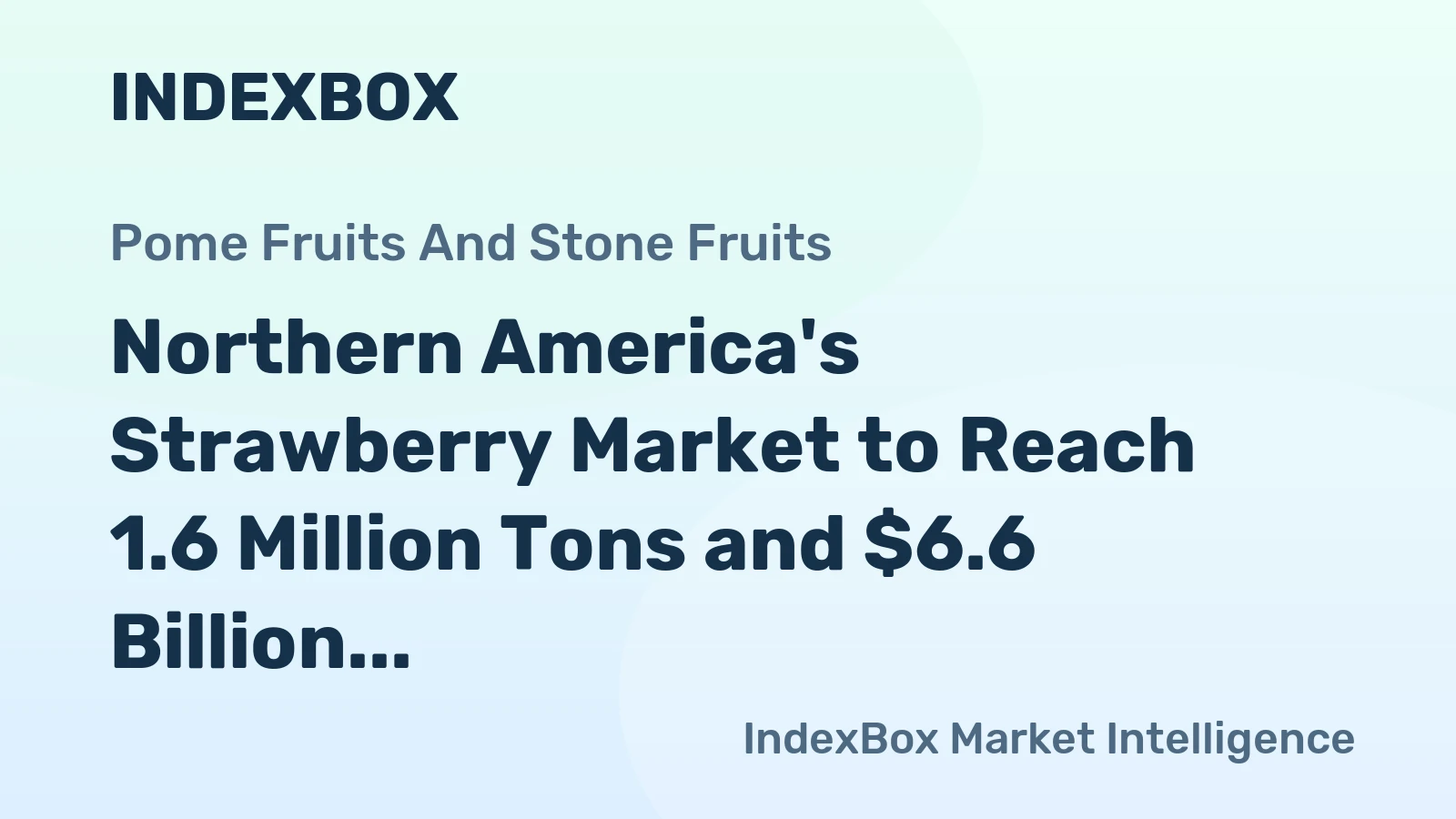 Northern America's Strawberry Market to Reach 1.6 Million Tons and $6.6 Billion by 2035