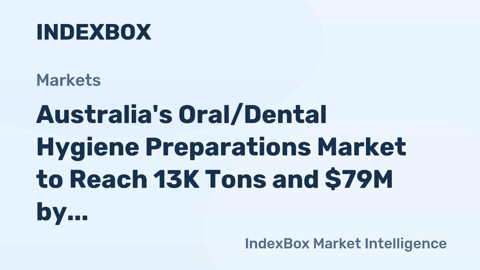 Australia's Oral/Dental Hygiene Preparations Market to Reach 13K Tons and $79M by 2035