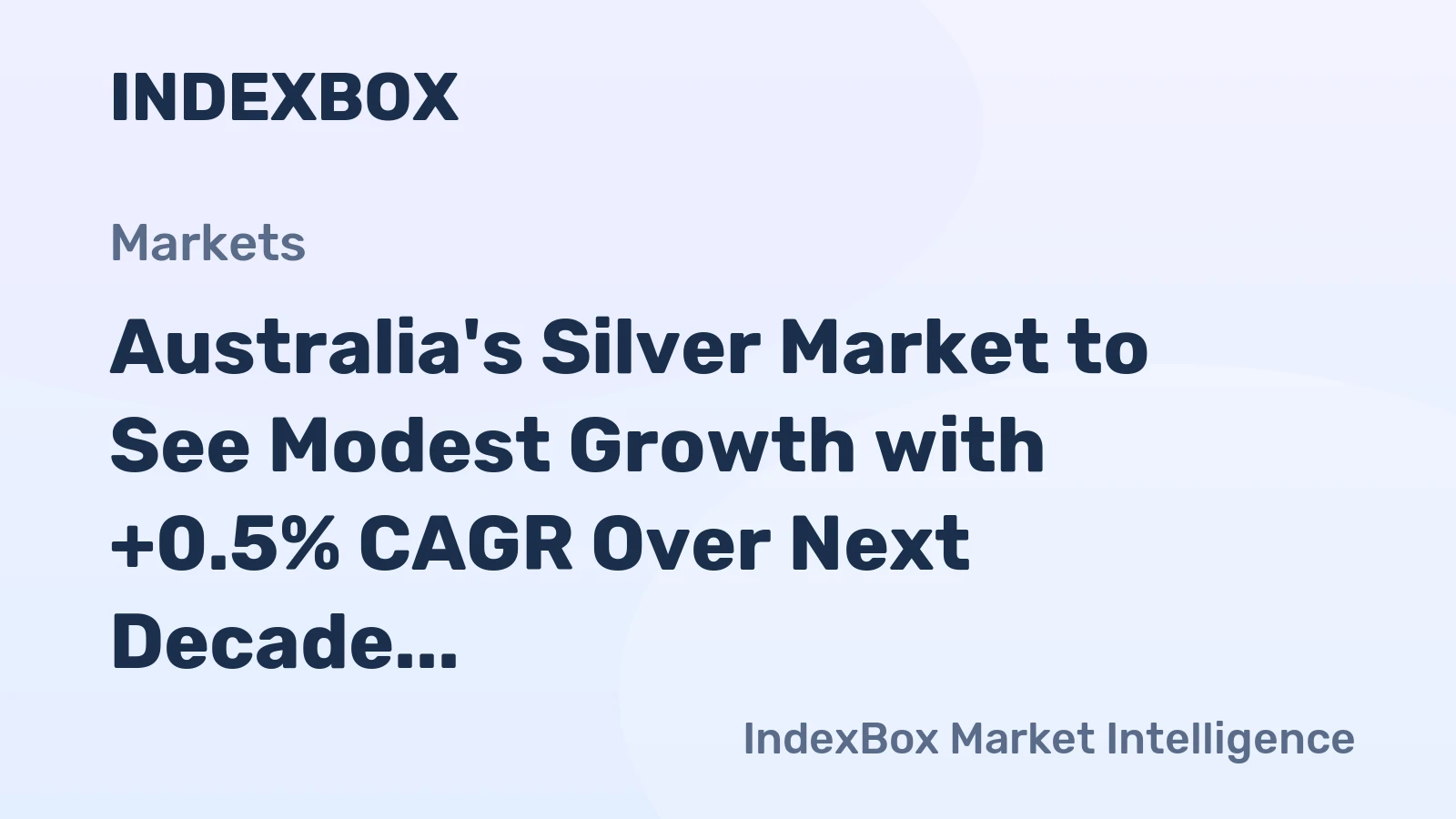 Australia's Silver Market to See Modest Growth with +0.5% CAGR Over Next Decade