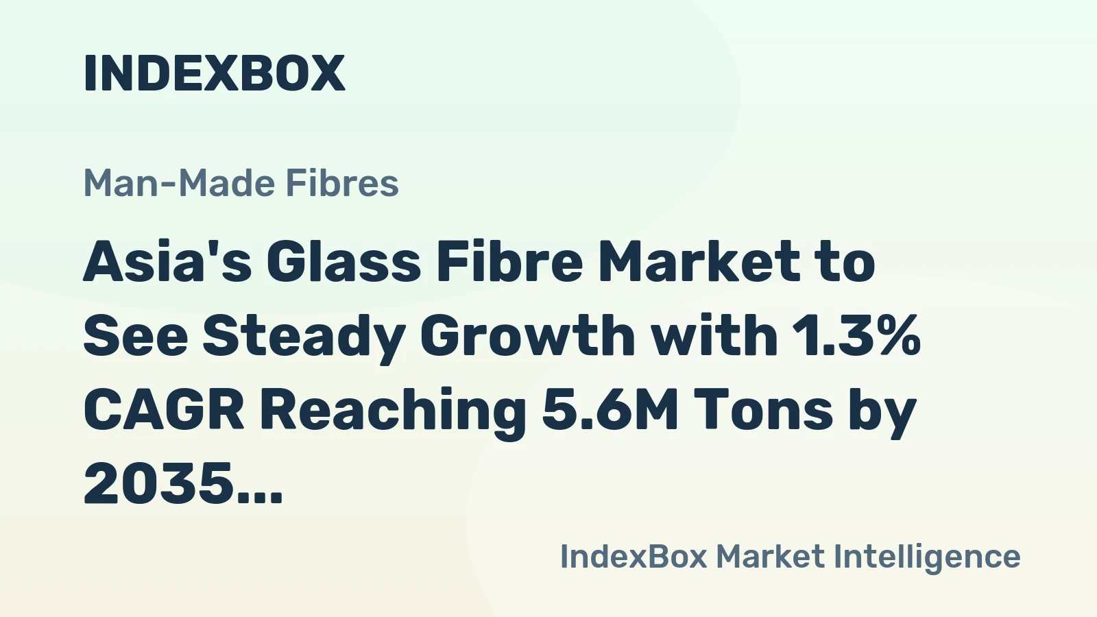 Asia's Glass Fibre Market to See Steady Growth with 1.3% CAGR Reaching 5.6M Tons by 2035