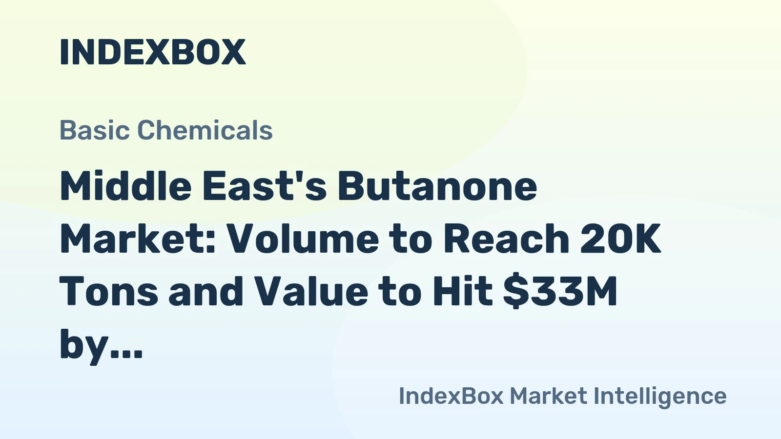 Middle East's Butanone Market: Volume to Reach 20K Tons and Value to Hit $33M by 2035