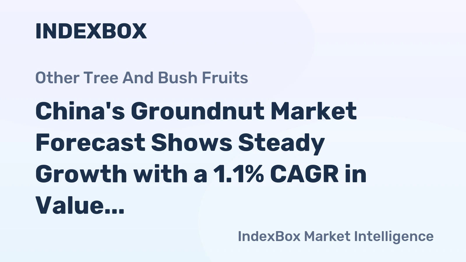 China's Groundnut Market Forecast Shows Steady Growth with a 1.1% CAGR in Value Through 2035