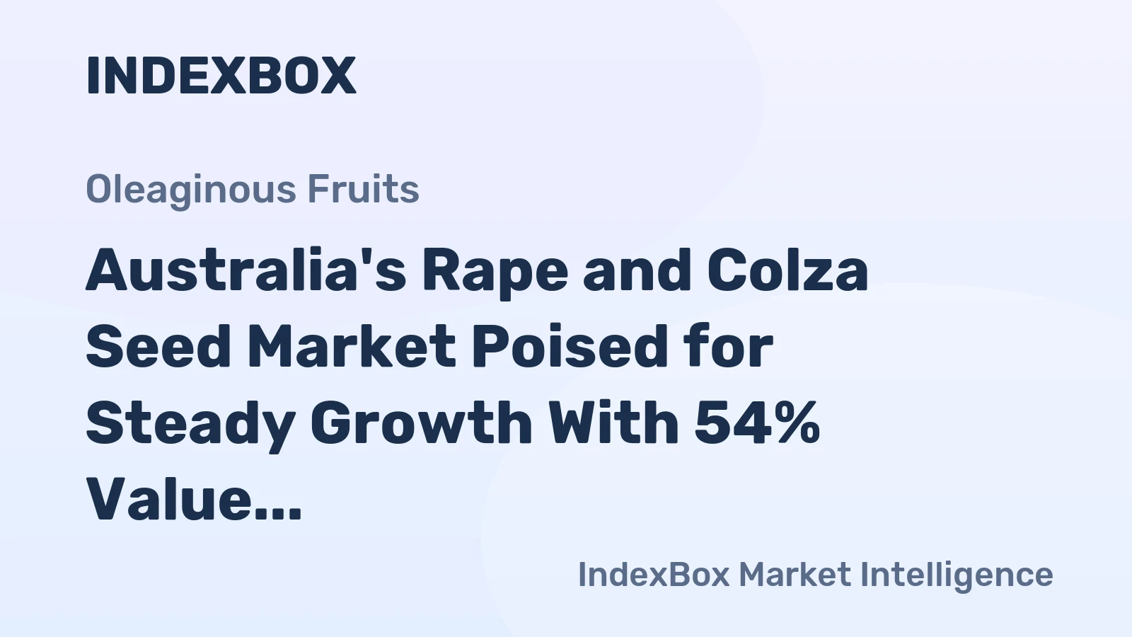 Australia's Rape and Colza Seed Market Poised for Steady Growth With 54% Value CAGR Through 2035