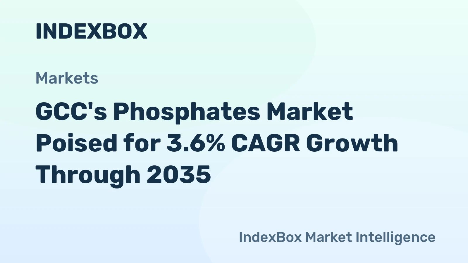 GCC's Phosphates Market Poised for 3.6% CAGR Growth Through 2035