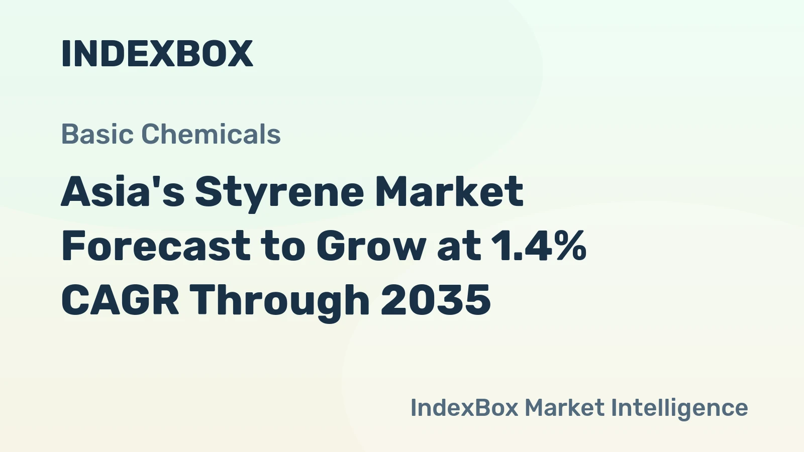 Asia's Styrene Market Forecast to Grow at 1.4% CAGR Through 2035