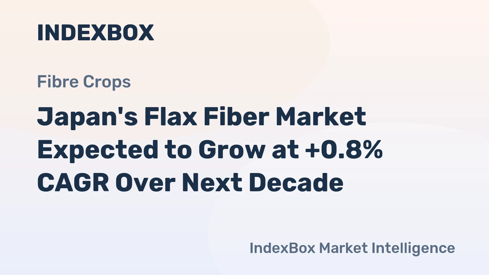 Japan's Flax Fiber Market Expected to Grow at +0.8% CAGR Over Next Decade