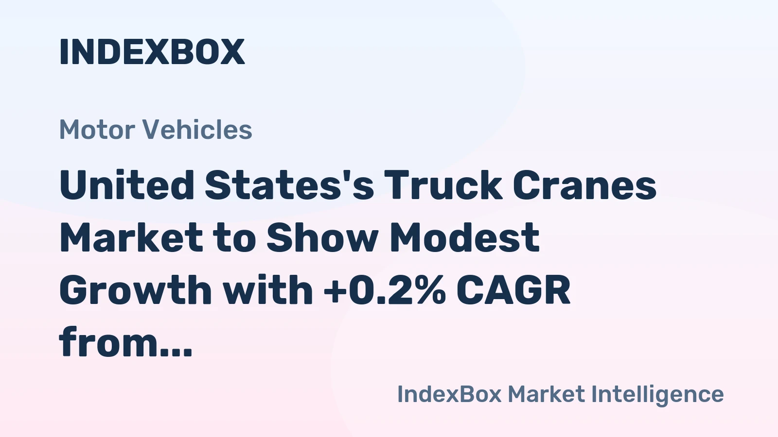 United States's Truck Cranes Market to Show Modest Growth with +0.2% CAGR from 2024 to 2035
