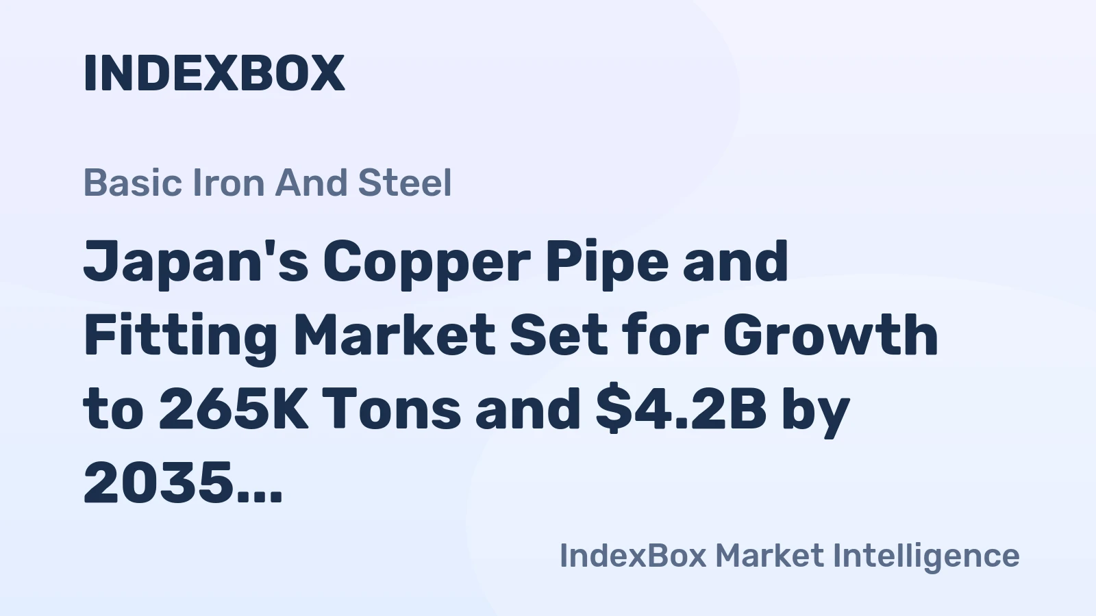 Japan's Copper Pipe and Fitting Market Set for Growth to 265K Tons and $4.2B by 2035