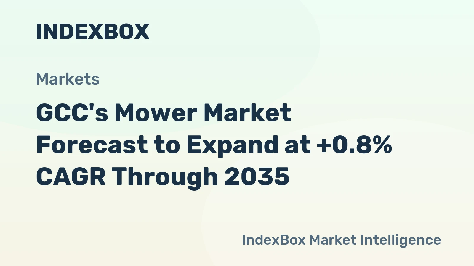 GCC's Mower Market Forecast to Expand at +0.8% CAGR Through 2035
