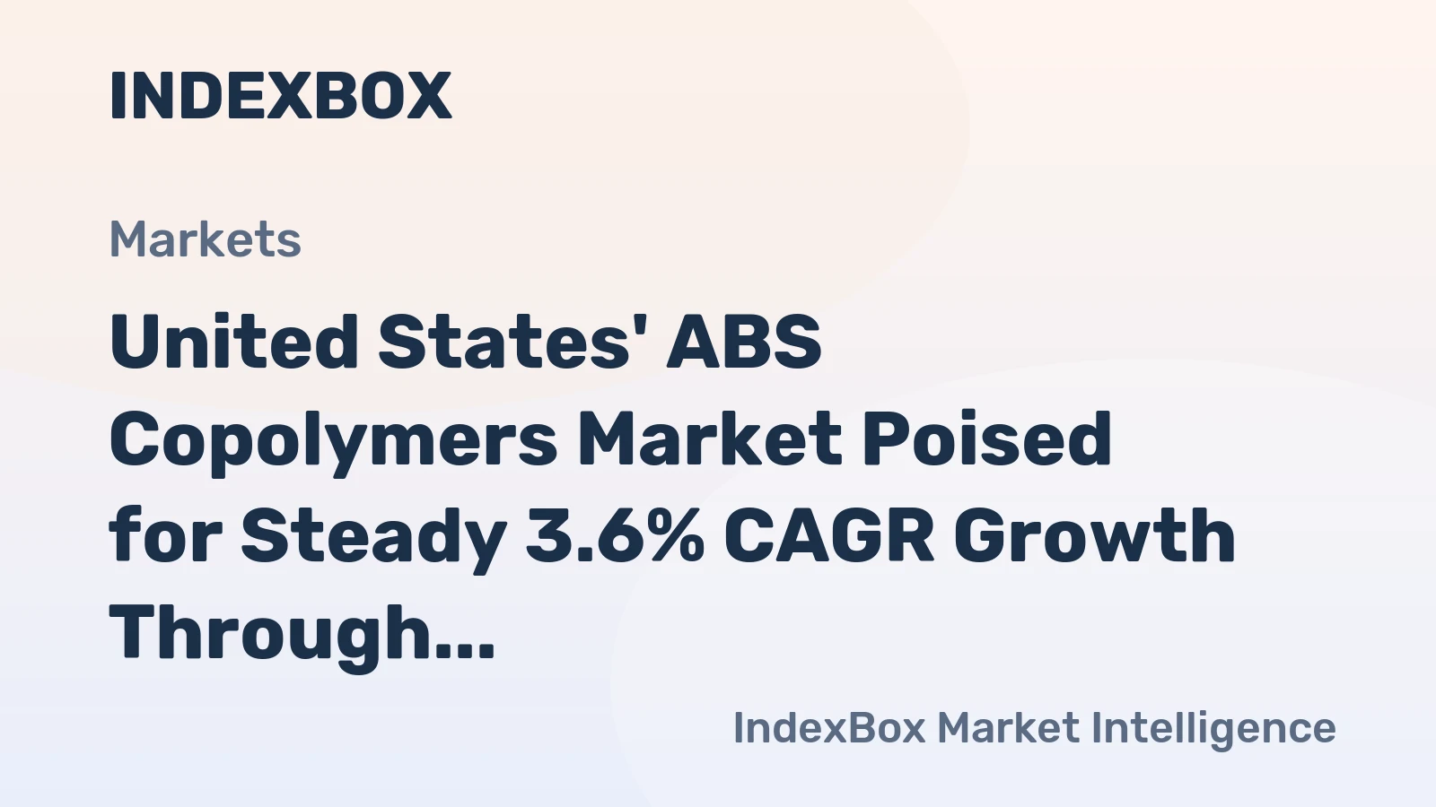 United States' ABS Copolymers Market Poised for Steady 3.6% CAGR Growth Through 2035