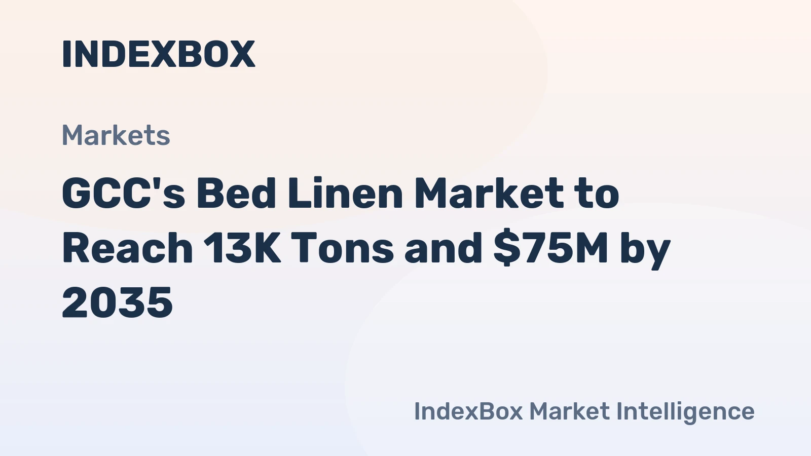 GCC's Bed Linen Market to Reach 13K Tons and $75M by 2035
