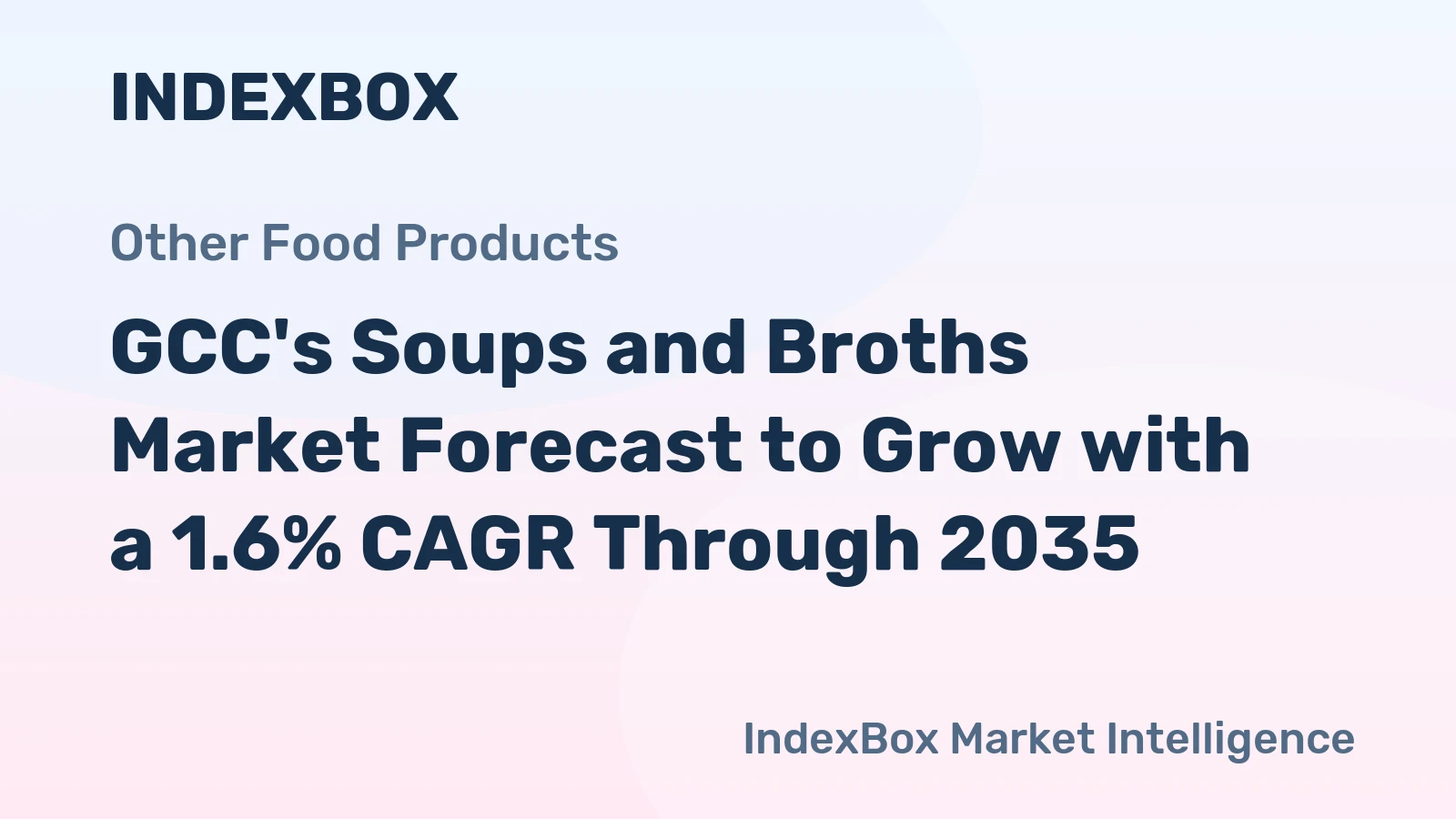 GCC's Soups and Broths Market Forecast to Grow with a 1.6% CAGR Through 2035