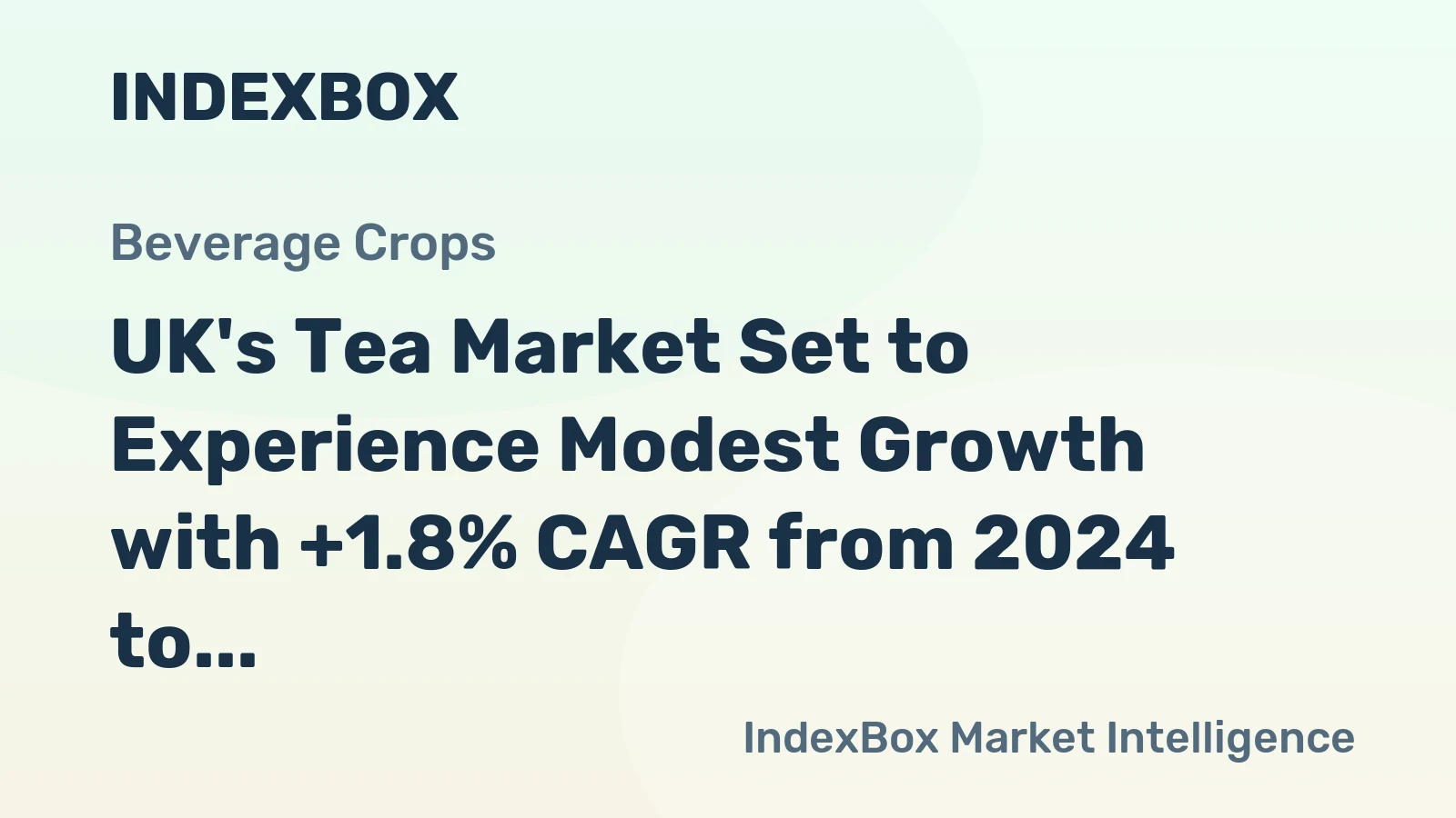UK's Tea Market Set to Experience Modest Growth with +1.8% CAGR from 2024 to 2035